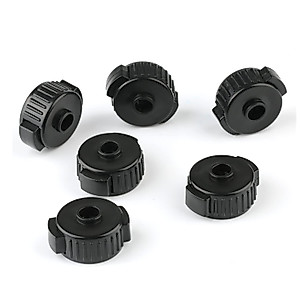 6pcs Quick Release Cymbal Nuts, 8mm Cymbal Mate Nut Black Plastic Cymbal Lock Nut for Percussion Drum Kit Jazz Drum Parts Accessories