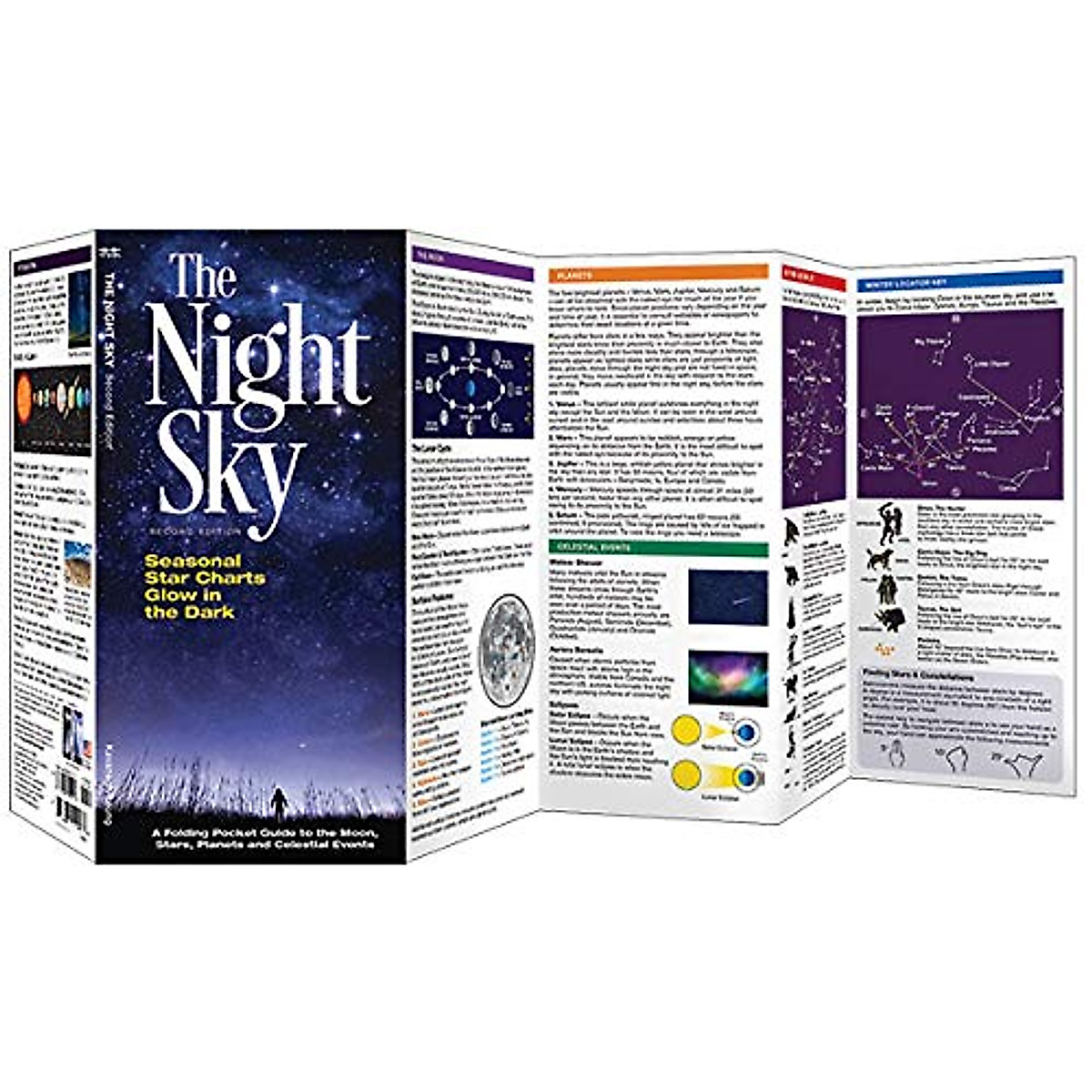 The Night Sky: A Folding Pocket Guide to the Moon, Stars, Planets and Celestial Events (Nature Observation North America)