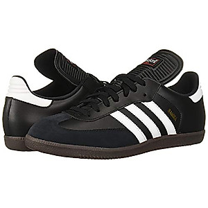 adidas Men's Samba Classic Soccer Shoe,Black/Running White,10.5 M US