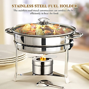 Abaodam 2Pcs Chafing Dish Fuel Holders Stainless Steel Fuel Cans Fuel Tank Boxes Fuel Holders with Covers for Home Outdoor Camping