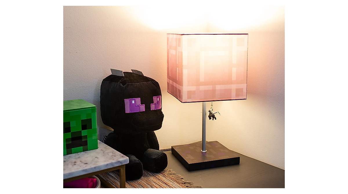 Minecraft Nether Portal Desk Lamp with Ender Dragon
