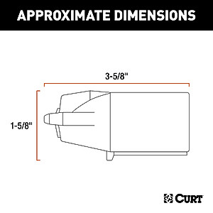 CURT 58141 Trailer-Side 7-Pin RV Blade Wiring Harness Connector