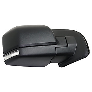 Kool Vue Right Power Heated Mirror for Ford F-150 2015-2018 Manual Fold With Signal Light & Spotter Glass; Without Memory, Puddle Lamp & Auto-Dimming Textured Built Up To 02/26/18