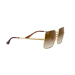 Ray-Ban Women's RB1971 Square Sunglasses, Gold/Clear Gradient Brown, 54 mm