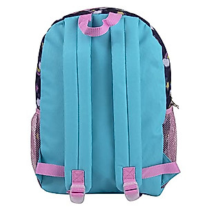 Trail maker Girl's 6 in 1 Backpack With Lunch Bag, Pencil Case, Keychain, and Accessories (Electric Unicorns)