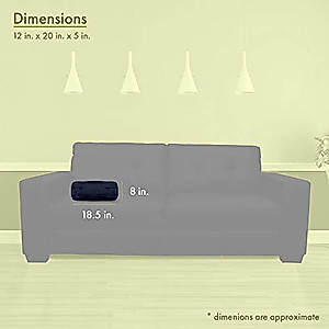 Majestic Home Goods Villa Round Bolster, Navy