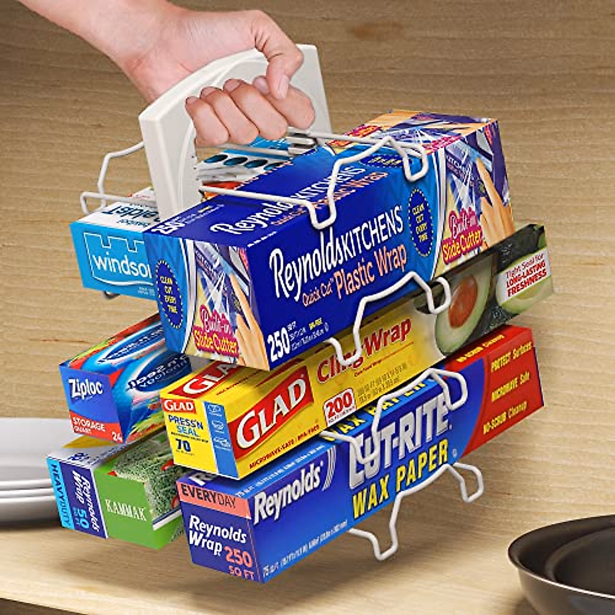 SimpleHousewares Adjustable Kitchen Wrap Organizer