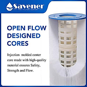 Savener PCC130 Swimming Pool Replacement Filter Cartridge Replaces for Unicel C-7472 Filbur FC-1978 160332 178585 FC-6475 CCP520 R173578 PLFPCC130 Darlly 71252 4 Pack