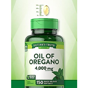 Nature's Truth Oil of Oregano Softgel Capsules | 4000 mg | 150 Count | Non-GMO & Gluten Free Herbal Supplement