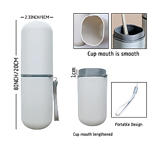 ssupfree 2 PCS Travel Toothbrush Holder Portable Toothbrush Travel Case Toothbrush Travel Container Toothpaste Storage Toothbrush Case and Carrier for Travel School Bussiness Trip Bathroom, White