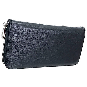 ZzFab Mirror Sparkle Wallet Matching Rhinestone Wallet for Bling Purse (Black)