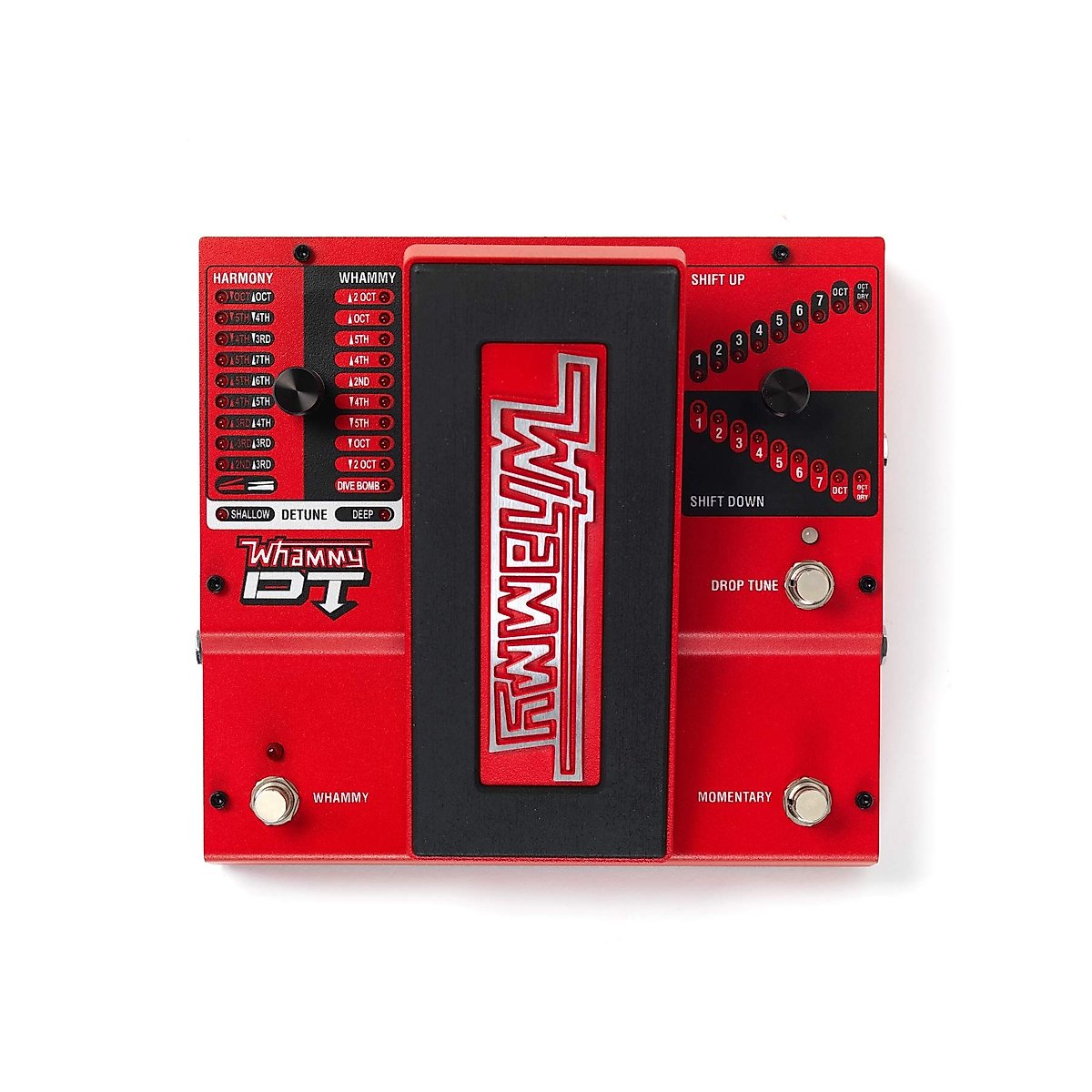 Digitech Whammy DT Pitch Shift Drop Tune Guitar Effects Pedal Bundle with 2 Patch Cables and FS3X 3 Button Footswitch