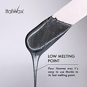 Italwax Pour Homme - 1kg / 2.2lb - Hard wax beads for hair removal - Special for man - Natural formulation - Easily removes coarse hairs - Ideal for barber shops