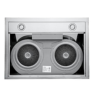 COSMO COS-KS6U30 30 in. Haven Collection 500 CFM Ducted Under Cabinet Range Hood, Touch Controls, LED Lights, Stainless Steel, 30 inch