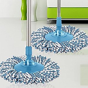 Magic 360 Upgraded Mop Handle - Replacement 360° Rotating Head New Easy Magic Microfiber Spinning Floor Mop Head Refill Mop Head, for Home Bedroom Living Room Kitchen Floor Cleaning