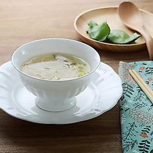 DOITOOL Ceramic Footed Bowl Round Pedestal Bowl Decorative Fruit Bowl Holder Dessert Display Stand for Kitchen Counter Centerpiece Table Decor Serving Fruit Tray White