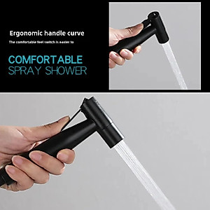 Handheld Bidet Sprayer for Toilet Handheld Sprayer Kit Bathroom Handheld Bidet Faucet Sprayer Stainless Steel Toilet Sprayer Black Bidet Set Kitchen Hand Spray Cleaning Floor