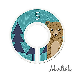 Modish Labels Kids Clothes Size Dividers, Clothes Organizer for Kids, Size Dividers, Closet Organizer System, Closet Dividers, School Clothes, Boy, Woodland, Fox, Bear, Owl, Hedgehog (Toddler/Child)