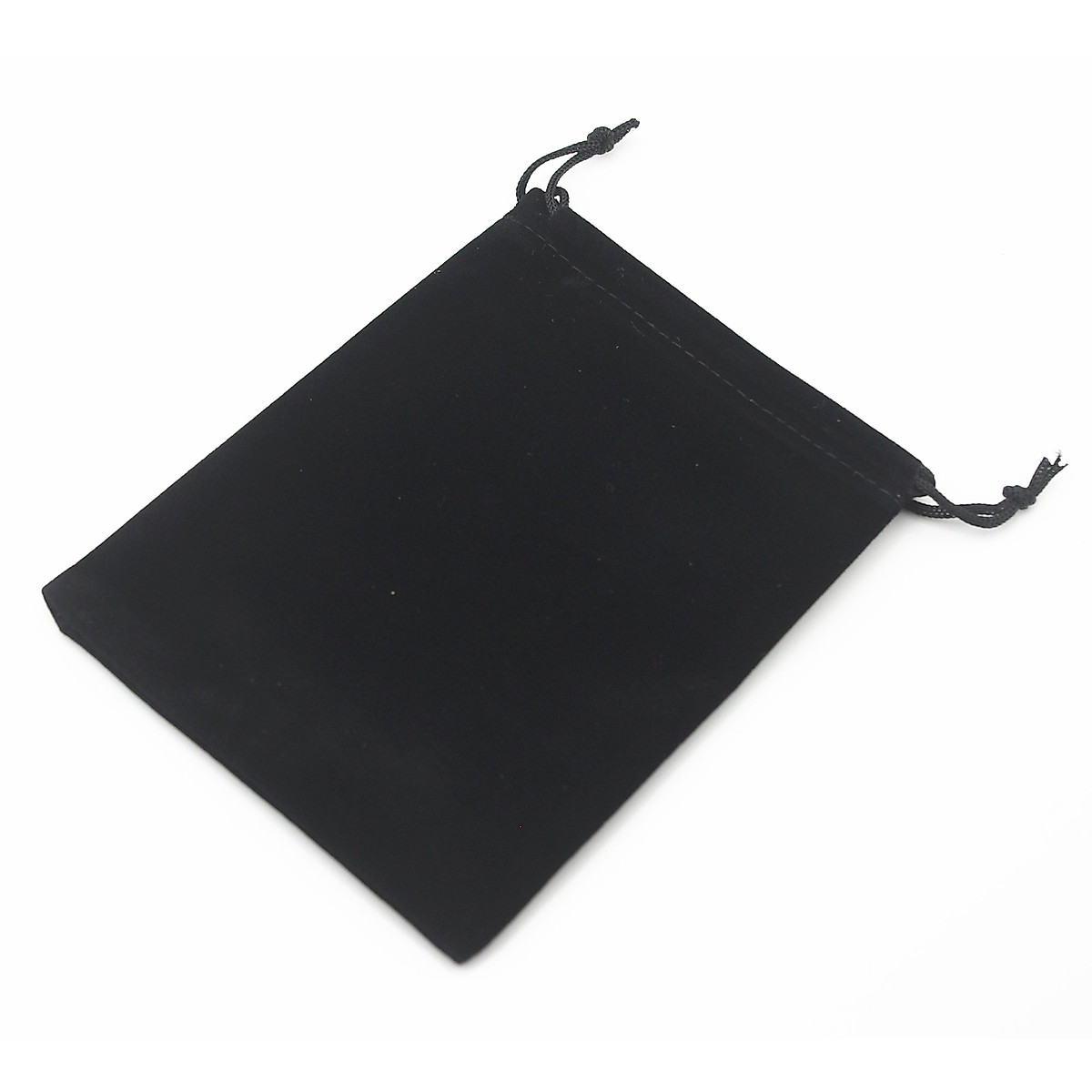 AEAOA Gift Bags, Pack of 25 Pieces 6" X 5" Velvet Drawstring Jewelry Pouches, for Candy, Pins, Jewelry, Treats, Birthday Party Favors (Black)