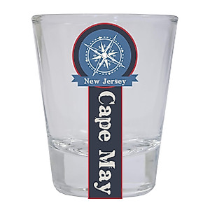 Cape May New Jersey Nautical Souvenir Round Shot Glass