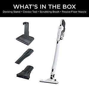 Shark CH963AMZ 2-in-1 Pet Pro Cordless Handheld Vacuum Ultracyclone System, Lightweight and Portable for Car and Home, Rechargeable, Washable Filter, XL Dust Cup, Crevice Tool & Scrubbing Brush, White