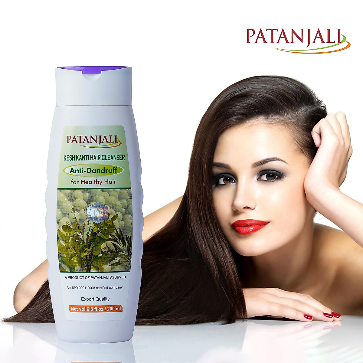 Patanjali Kesh Kanti Anti-Dandruff Hair Cleanser Shampoo, 200ml / 6.8 fl oz - (Pack of 2)