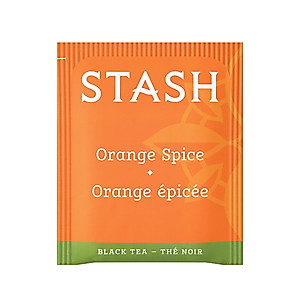 Stash Tea Orange Spice Black Tea, Box of 100 Tea Bags in Foil (Packaging May Vary)