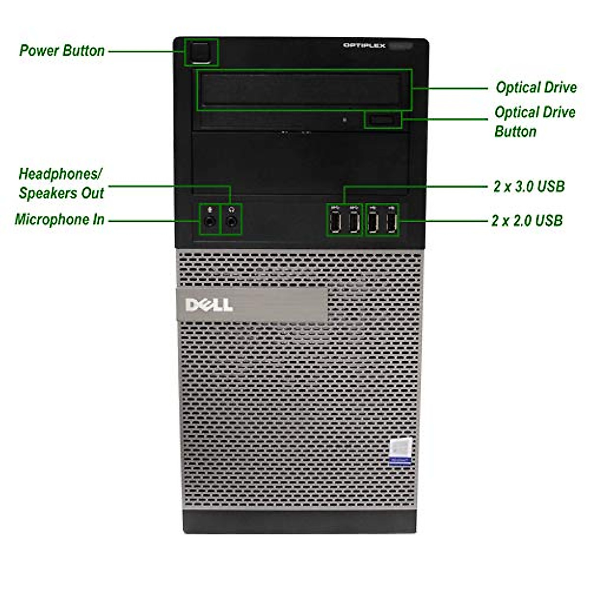 Dell OptiPlex 9020 Tower Computer Desktop PC, Intel Core i7-4970K 4.00GHz, 16GB Ram, 256 M.2 SSD, 2TB HDD, WiFi | Bluetooth, DVD Drive, Nvidia GeForce GT 1030 2GB DDR5, Windows 10 Pro (Renewed)