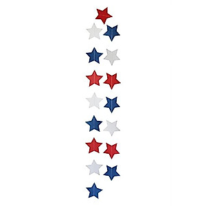 Labor Days Party Decorations Veterans Day Party Decorations Patriotic Decorations Navy White Red Tissue Pom Poms Paper Lanterns Paper Honeycomb Ball Blue Red White Paper Star Garland Party Supplies