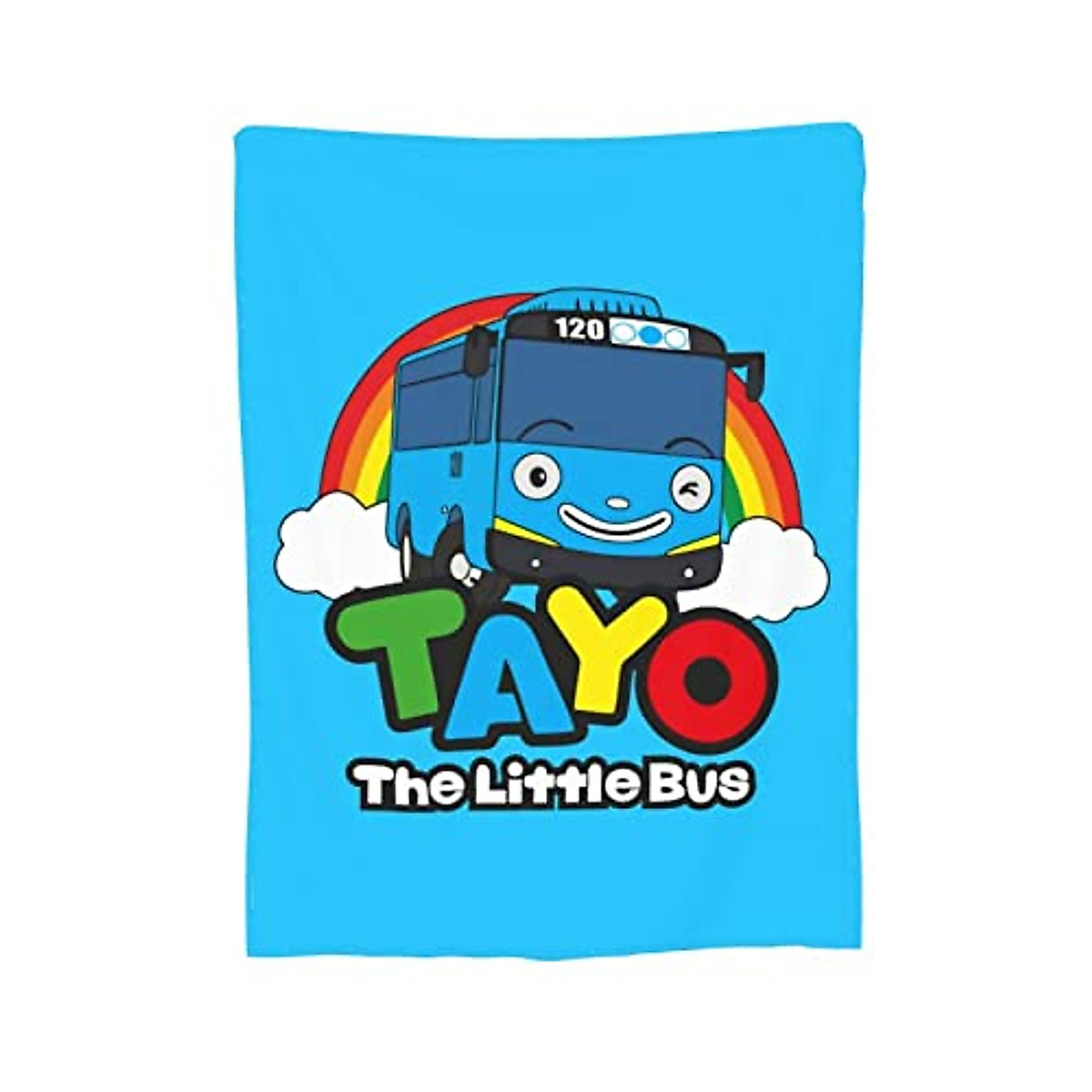 Tayo The Little Bus Blanket, Bed Throws Soft Plush Warm Sofa Bed Blanket All Season, Comfortable Lightweight Super Soft Luxury Flannel Blankets 50"X40"