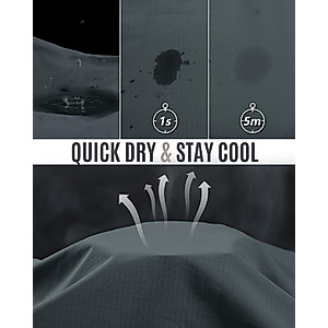 Outdoor Ventures Mens Hiking Pants Lightweight Quick Dry Convertible Pants, Stretch Zip-Off Cargo Pants for Travel Fishing Gery