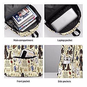 Magic Owl Backpack Durable, Lightweight and Spacious Laptop Bag for Travel and Fans for Family 16Inch