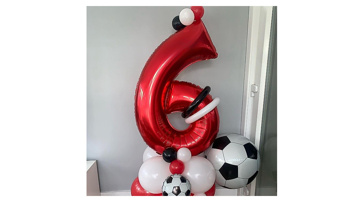 Red 5 Number Balloon - 40" Foil for Birthday & Party Decor
