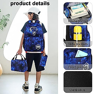 Bluboon School Backpack for Boys Teens Bookbag Travel Daypack Kids Lunch Bag Pencil Case (The Little Prince-3pcs)