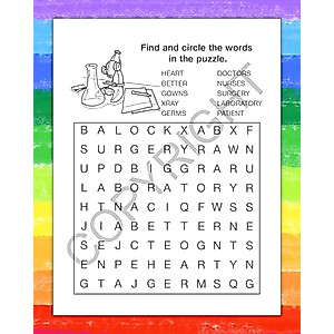 ZOCO - A Trip to The Hospital - Coloring Books (25 Bulk Pack, Without Crayons) - Hospital Supplies for Kids - Educational Games, Puzzles, Fun Activities for Kids