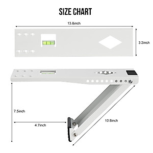 BEWAVE Window Air Conditioner Support Bracket, Universal Window AC Mount Units Up to 85lbs, Fits 5000-12000BTU AC Units