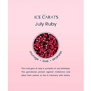 IceCarats 14K Yellow Gold Lab Grown Created Red Ruby July Birthstone Diamond Double Heart Love Ring size 7