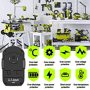 Nicetoro 2packs 3.0Ah Battery Replacement for Ryobi 18V Battery P102 P103 P104 P105 P107 P108 P109 P190 Compatible with Ryobi 18V Cordless Power Tools