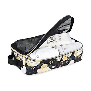 Chelsea + Cole for Itzy Ritzy Packing Cubes – Set of 3 Floral Packing Cubes or Travel Organizers; Each Cube Features a Mesh Top, Double Zippers and a Fabric Handle; Floral