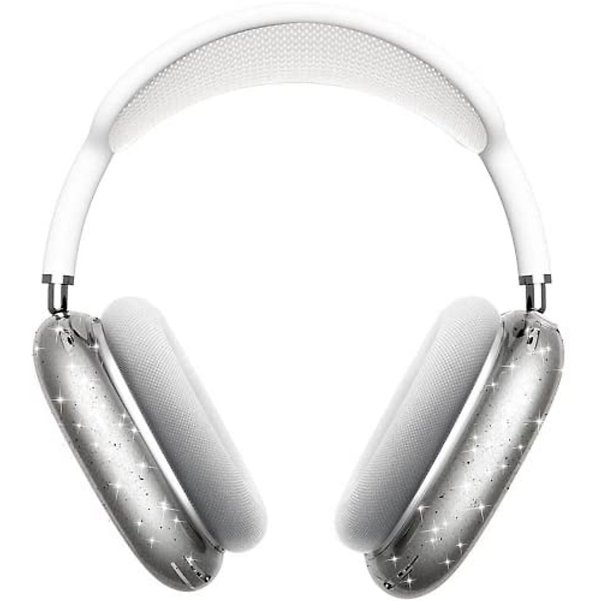 SaharaCase Hybrid Flex Cover Case for Apple AirPods Max [Rugged] Headphone Protection Antislip Grip Slim (Transparent Sparkle)