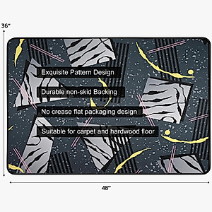 Mapuon Heavy Duty Desk Chair Mat for Carpet & Hardwood Floors, 48" x 36" Exquisite Jacquard Floor Mat Office Chair Mat for Carpeted Floors and Hardwood Floor for Home Office