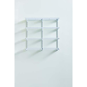 Rubbermaid Pantry 36" Closet Storage Organization System Kit, 4 Shelf System for Pantry Storage, White