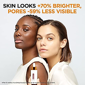 L'Oreal Paris Revitalift 12% Pure Vitamin C Serum, Vitamin E, Salicylic Acid, Moisturizing, Smoothing & Brightening, Non Greasy + Moisturizer Sample