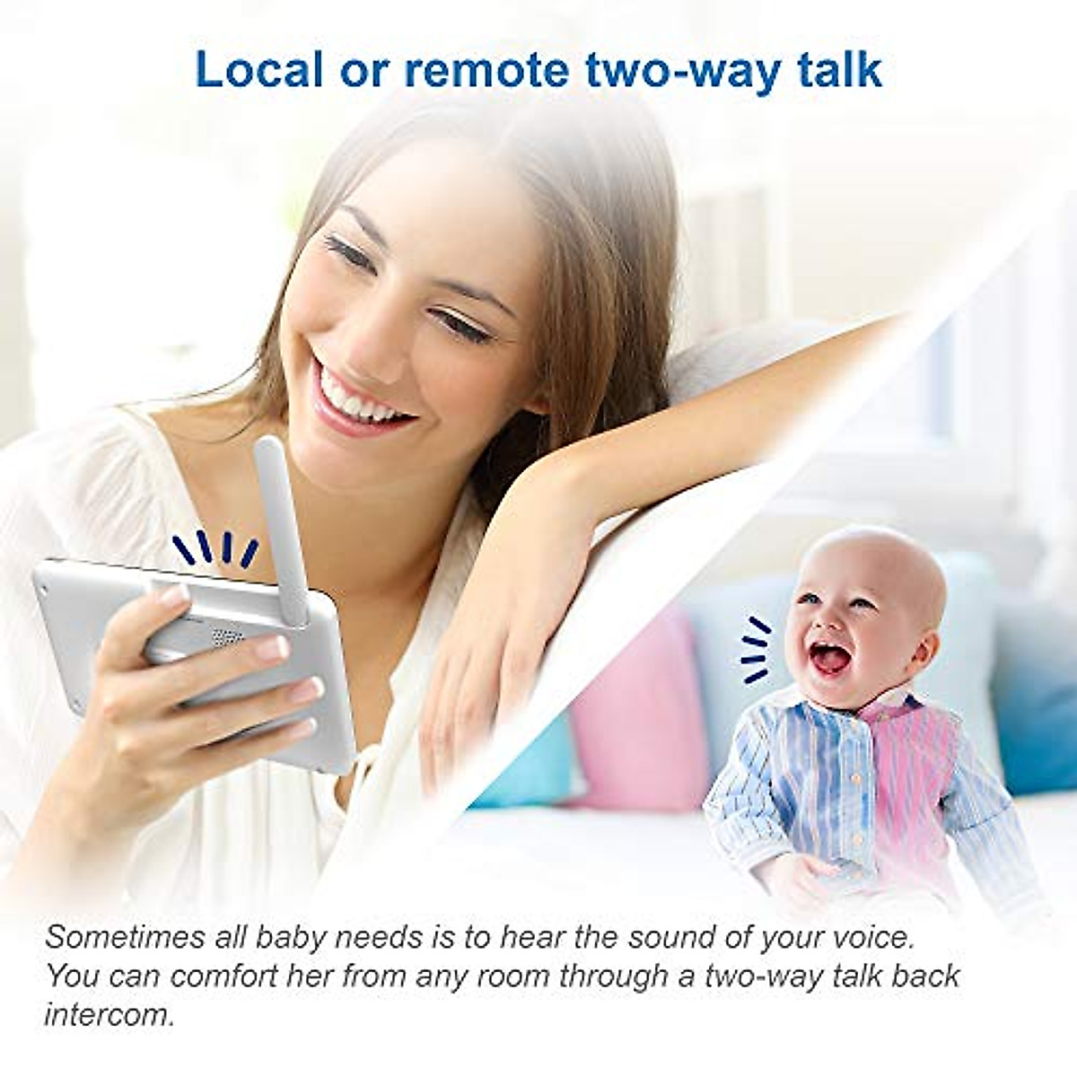 VTech Upgraded Smart WiFi Baby Monitor VM901, 5-inch 720p Display, 1080p Camera, HD NightVision, Fully Remote Pan Tilt Zoom, 2-Way Talk, Free Smart Phone App, Works with iOS, Android
