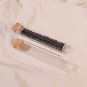 JODIO Glass Test Tubes,18PCS 55ml Clear Flat Test Tubes with Corks Stopper,for Scientific Experiments, Party Decorations, Candy Storage,as Bath Salt Containers(25x120mm)