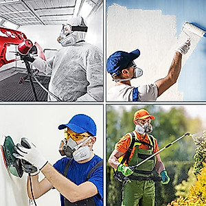 AirGearPro M-500 Reusable Respirator Mask with A1P2 Filters | Anti-Gas, Anti-Dust | Gas Mask Ideal for Painting, Woodworking, Construction, Sanding, Spraying, Chemicals, DIY etc