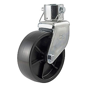 CURT 28277 6-Inch Caster Trailer Jack Wheel Replacement, Fits 2-In Tube, 1,200 lbs