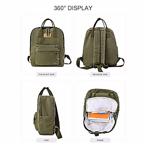 TeeYee Canvas Backpack Women Retro Large Capacity Backpack Casual Versatile Backpack BAG157green