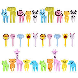 GET FRESH Food Picks for Kids, 30 Pieces Animal Bento Deco Set, Mini Bento Decorations Set for Baby Showers and Kids Parties, Mini Cartoon Toothpick, Bento Lunch Deco