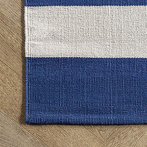 nuLOOM Sea Breeze Flatwoven Regent Stripes Area Rug, 3' x 5', Blue
